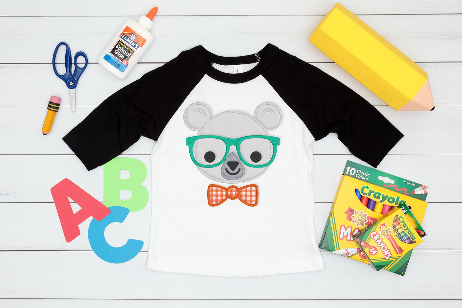 Nerd Bear Applique Embroidery File – Designed by Geeks