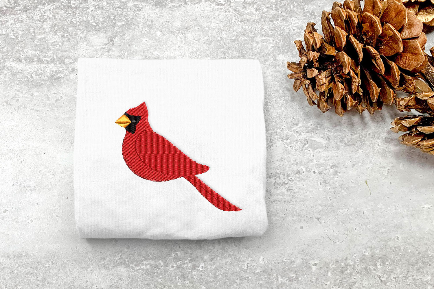 Cardinal Mini Embroidery File – Designed by Geeks
