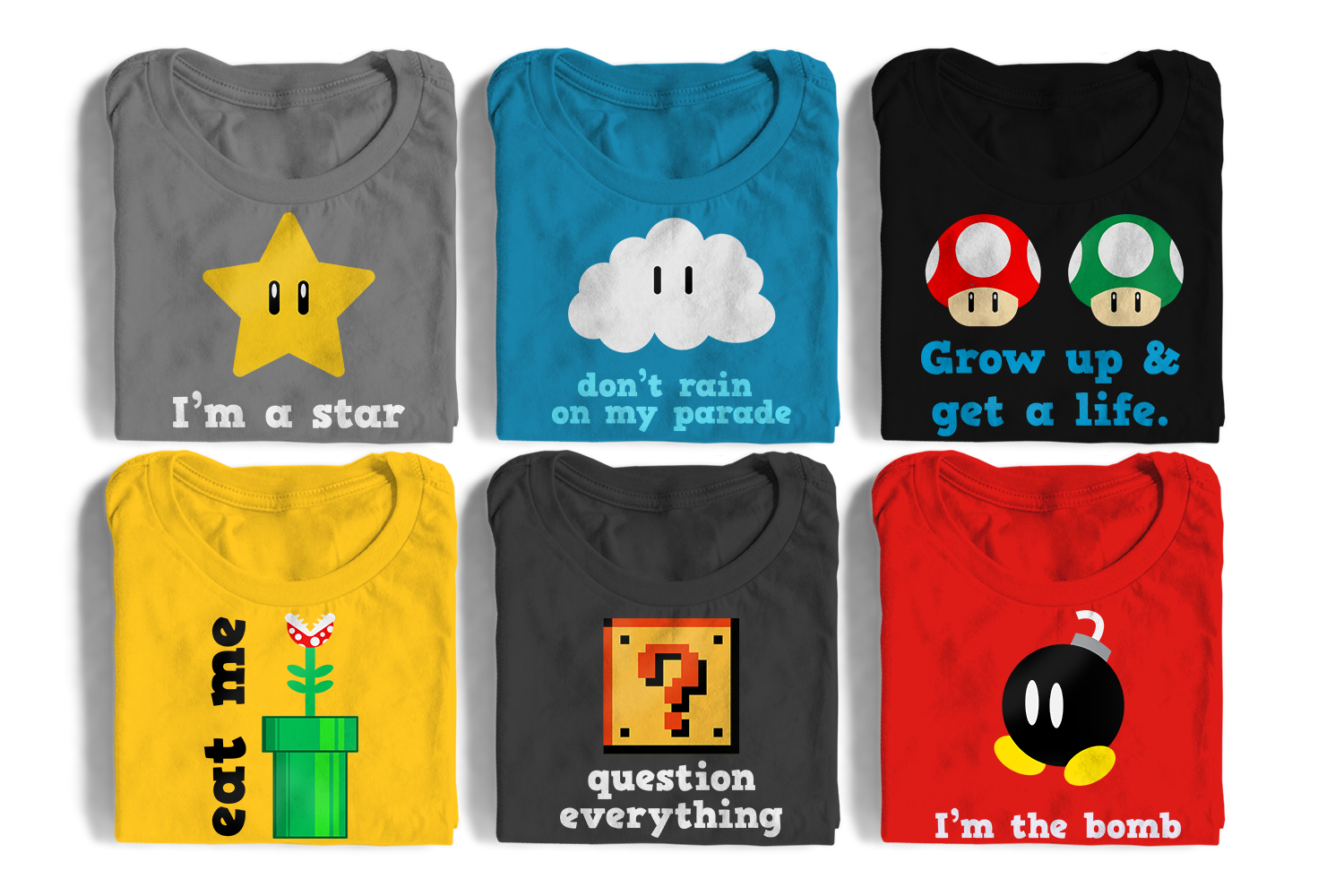 Classic Video Game Parody SVG File Set – Designed by Geeks