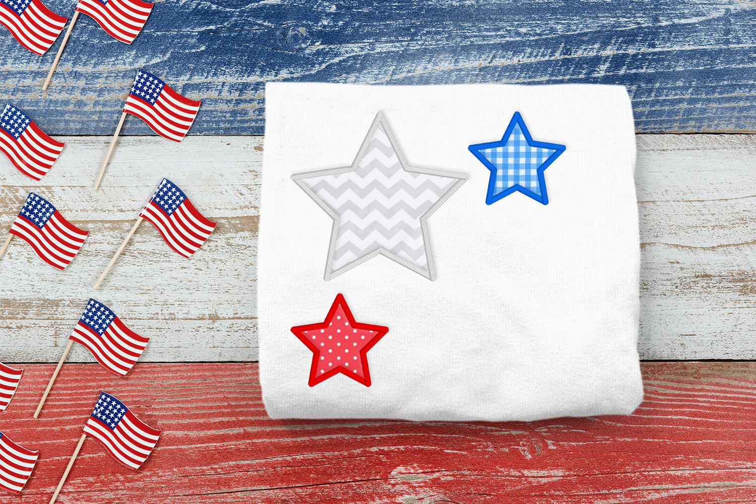 Corner Stars Applique Embroidery File – Designed by Geeks