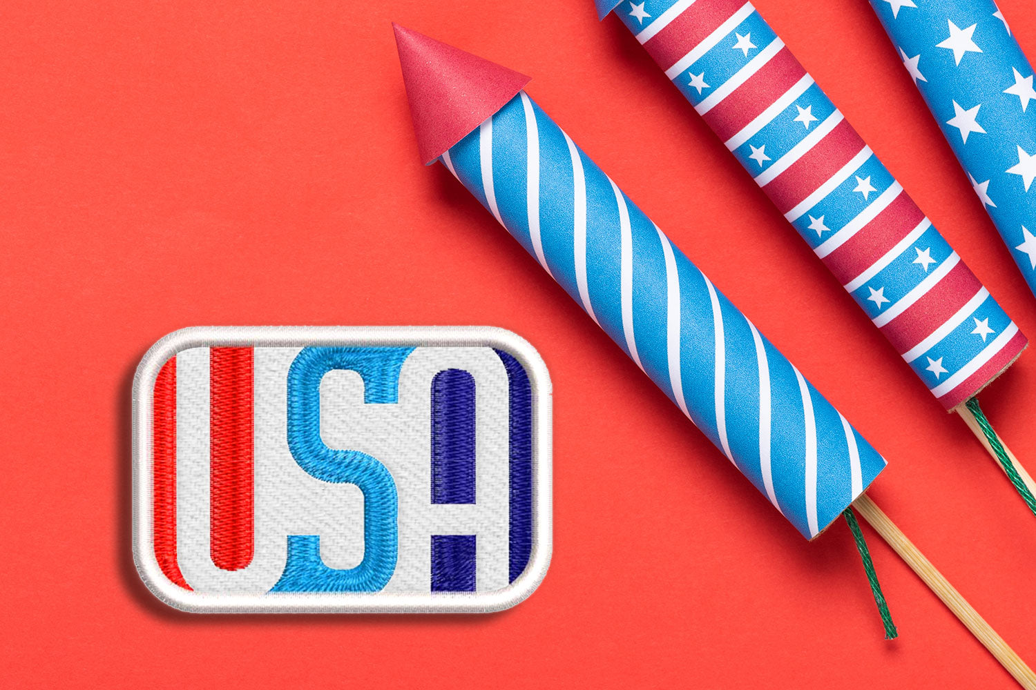 USA Knockout Word Art Patch ITH Applique Embroidery File – Designed by ...