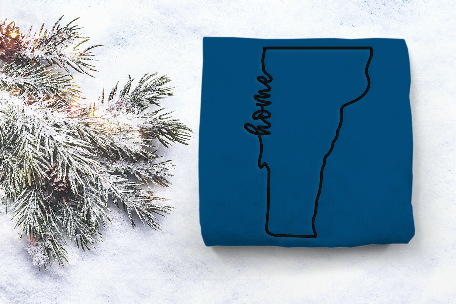Vermont Home State Outline Embroidery Design – Designed by Geeks