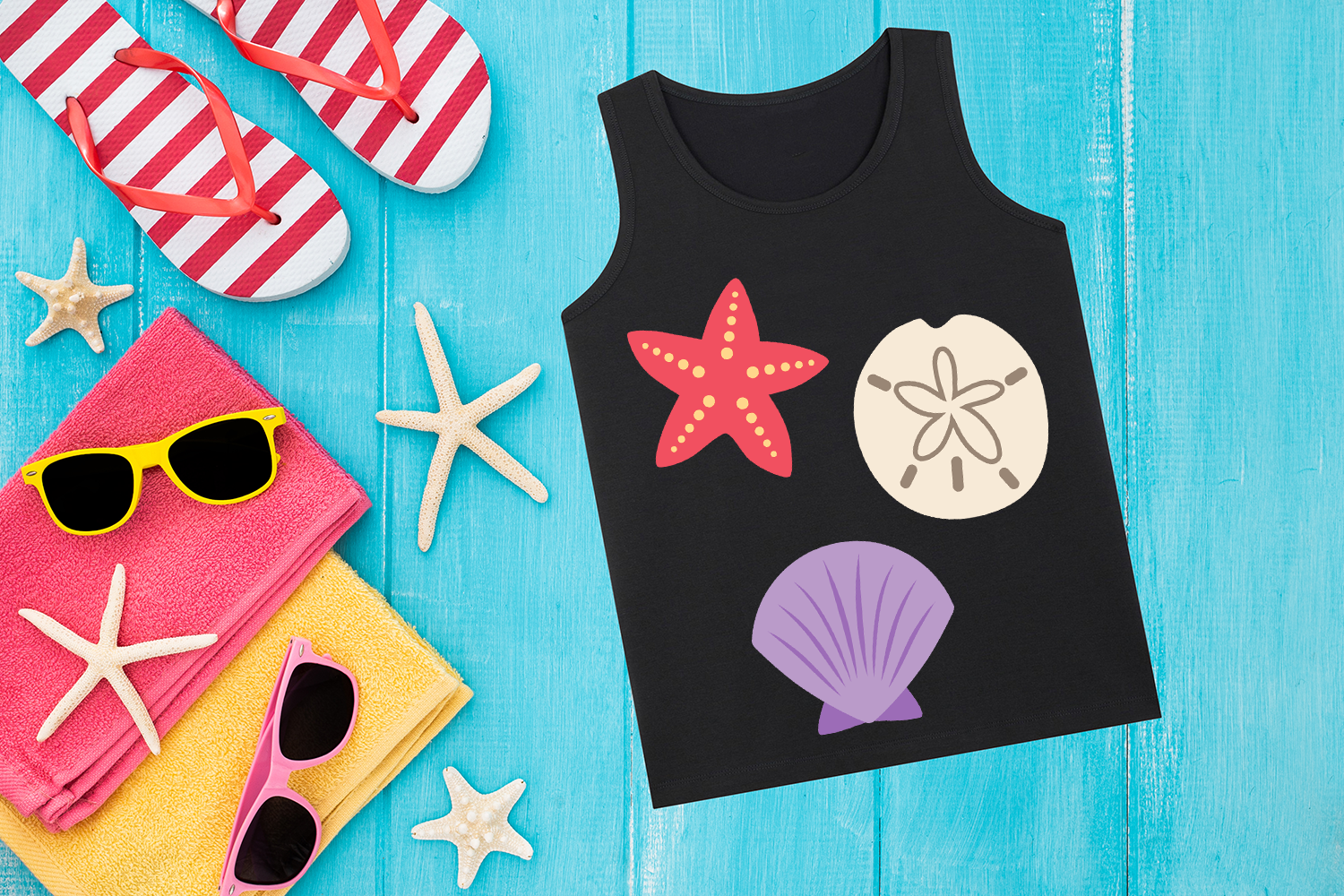 Beachcomber Shell Trio SVG File Cutting Template – Designed by Geeks