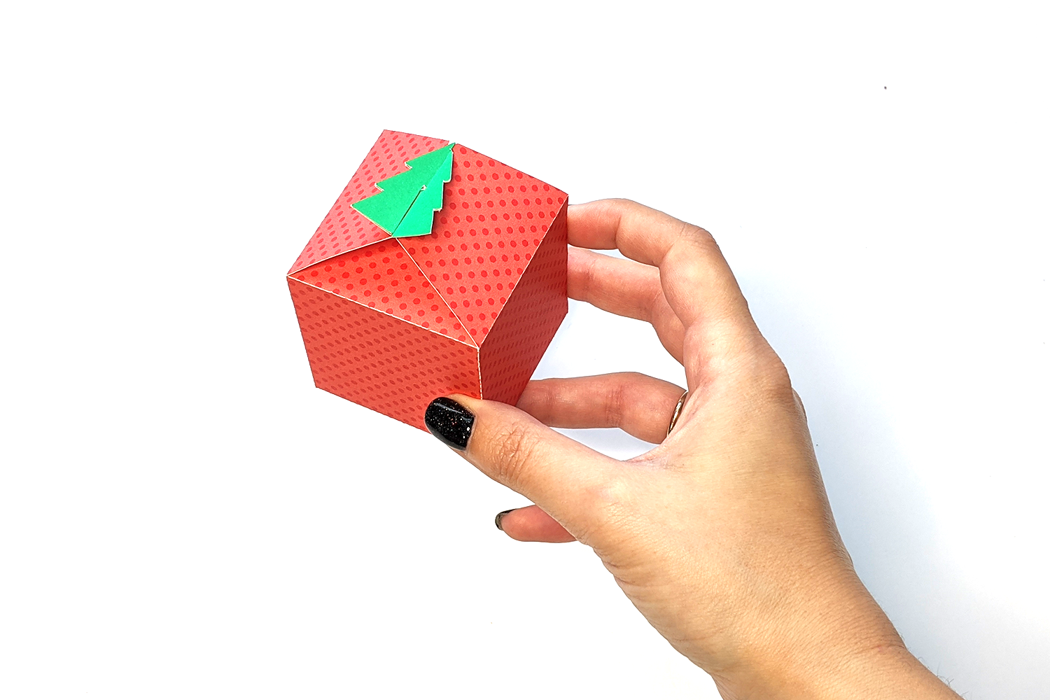 Christmas Tree Box with Interlocking Top SVG File Cutting Template ...