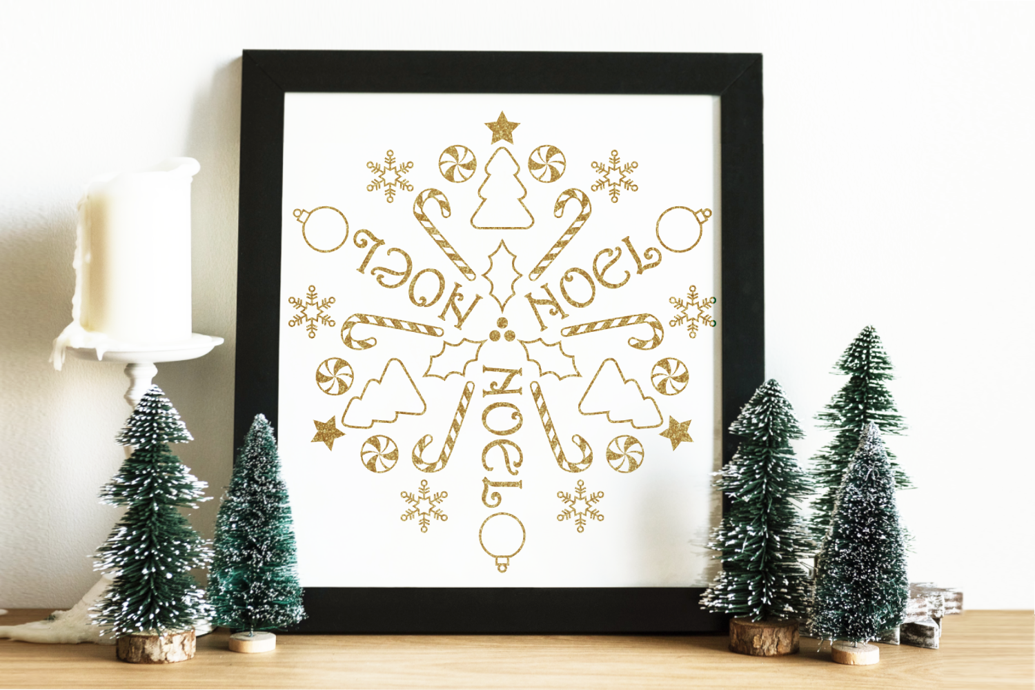 Circular Christmas Art SVG File Cutting Template – Designed by Geeks