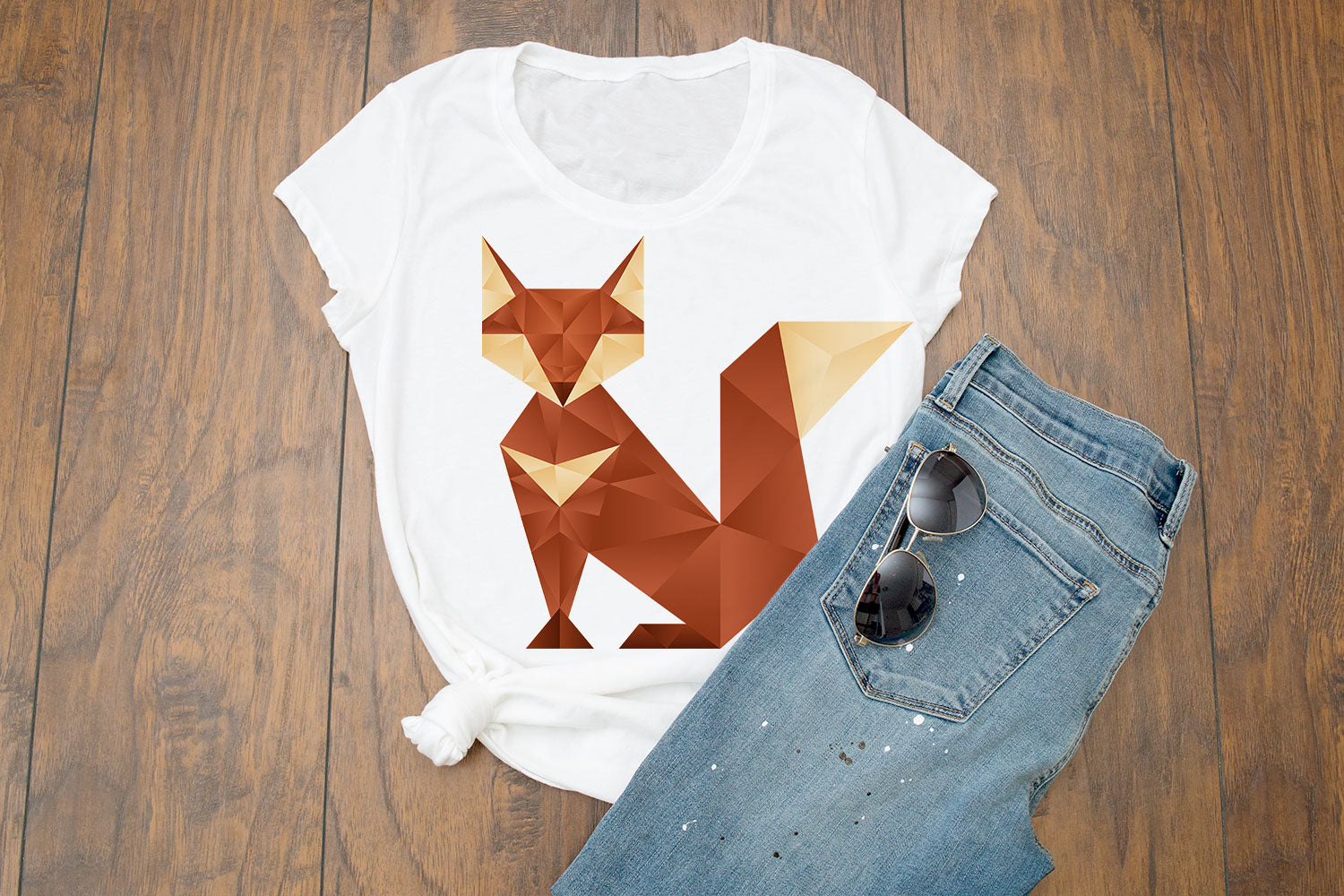 Geometric Fractal Fox Printable Sublimation PNG File – Designed by Geeks