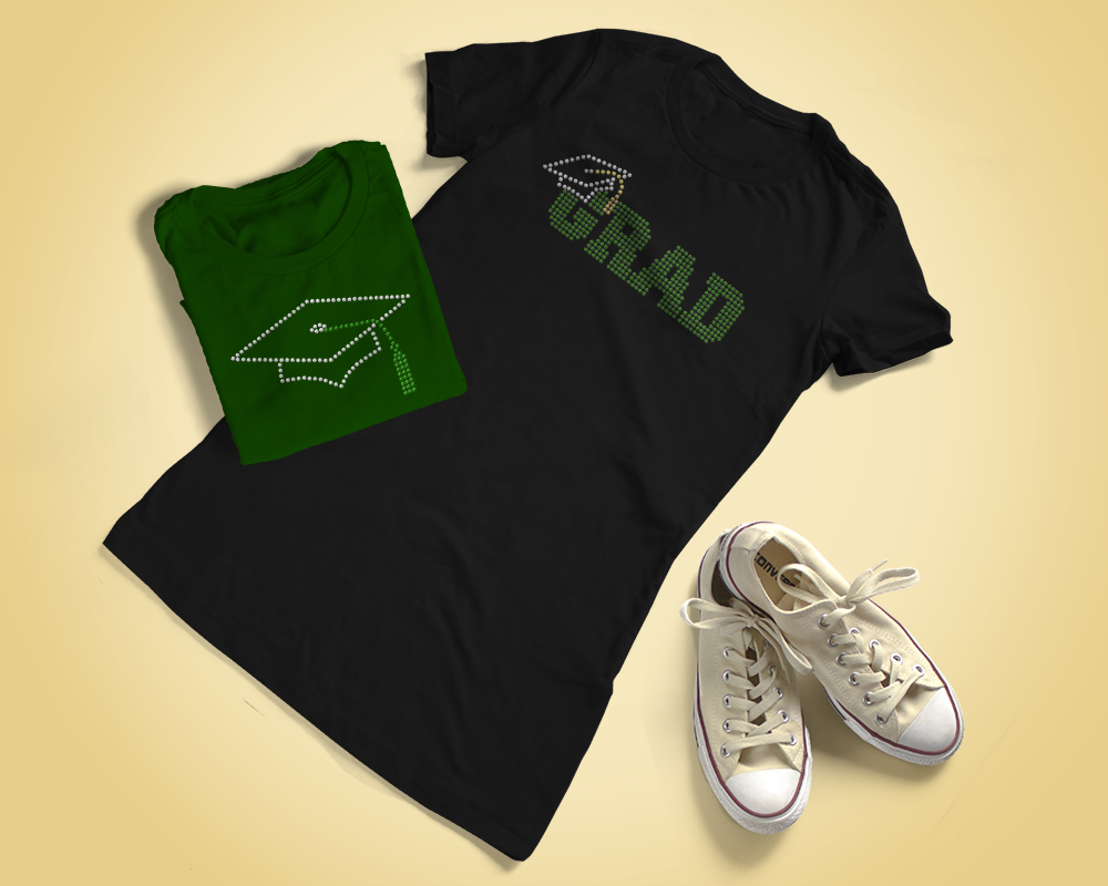 Rhinestone Graduation Cap SVG Template Set – Designed by Geeks