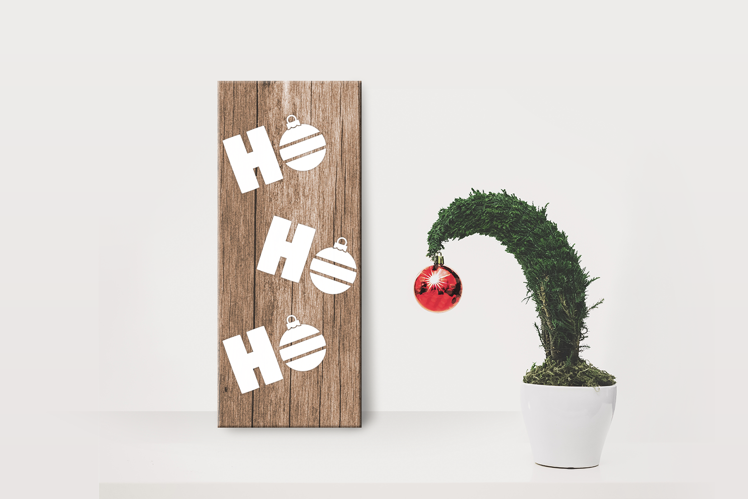 HoHoHo Christmas Porch Sign SVG File Cutting Template – Designed by Geeks