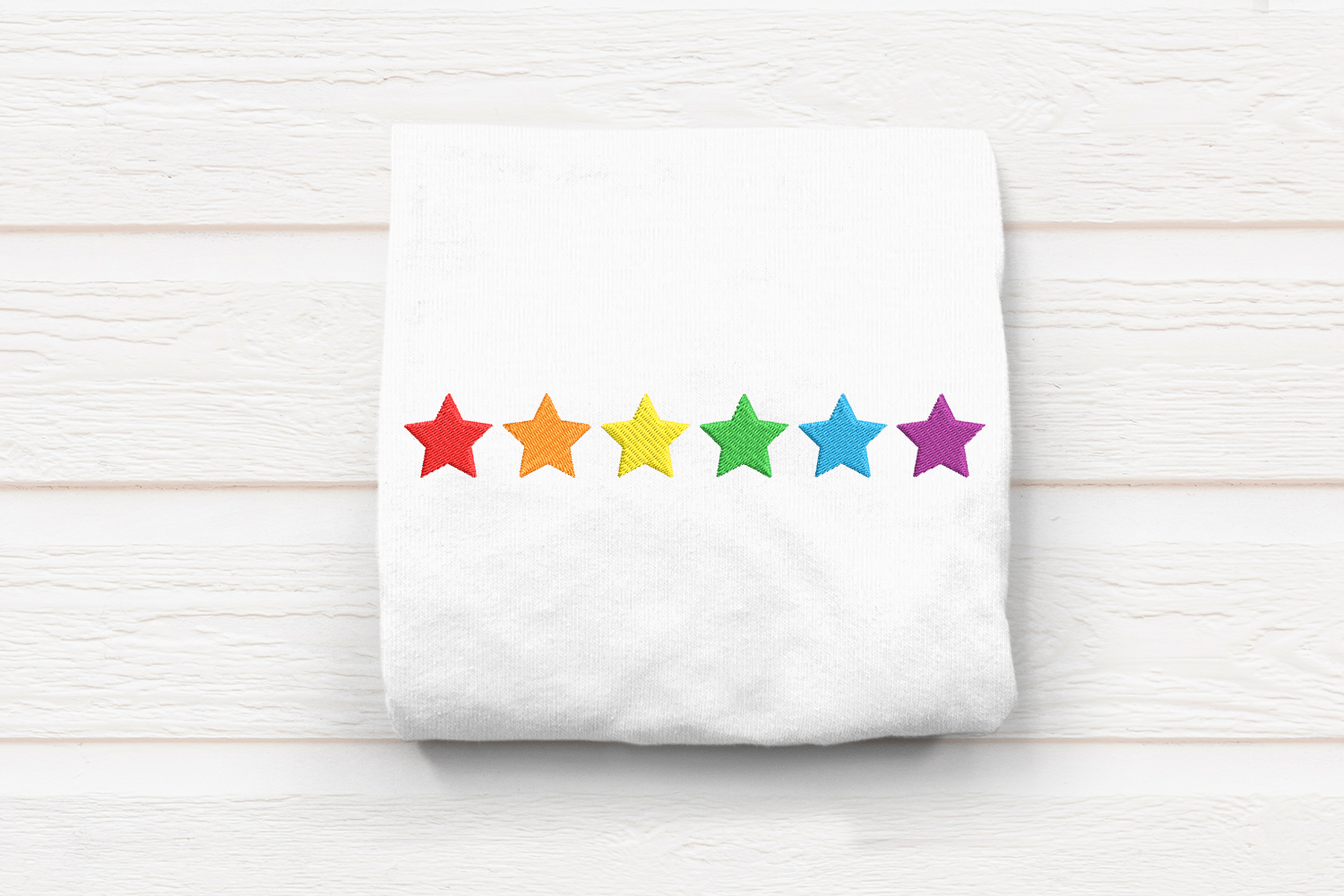Horizontal Row of Stars Embroidery Design – Designed by Geeks