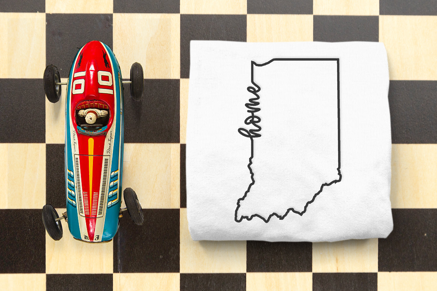 Indiana Home State Outline Embroidery Design – Designed by Geeks