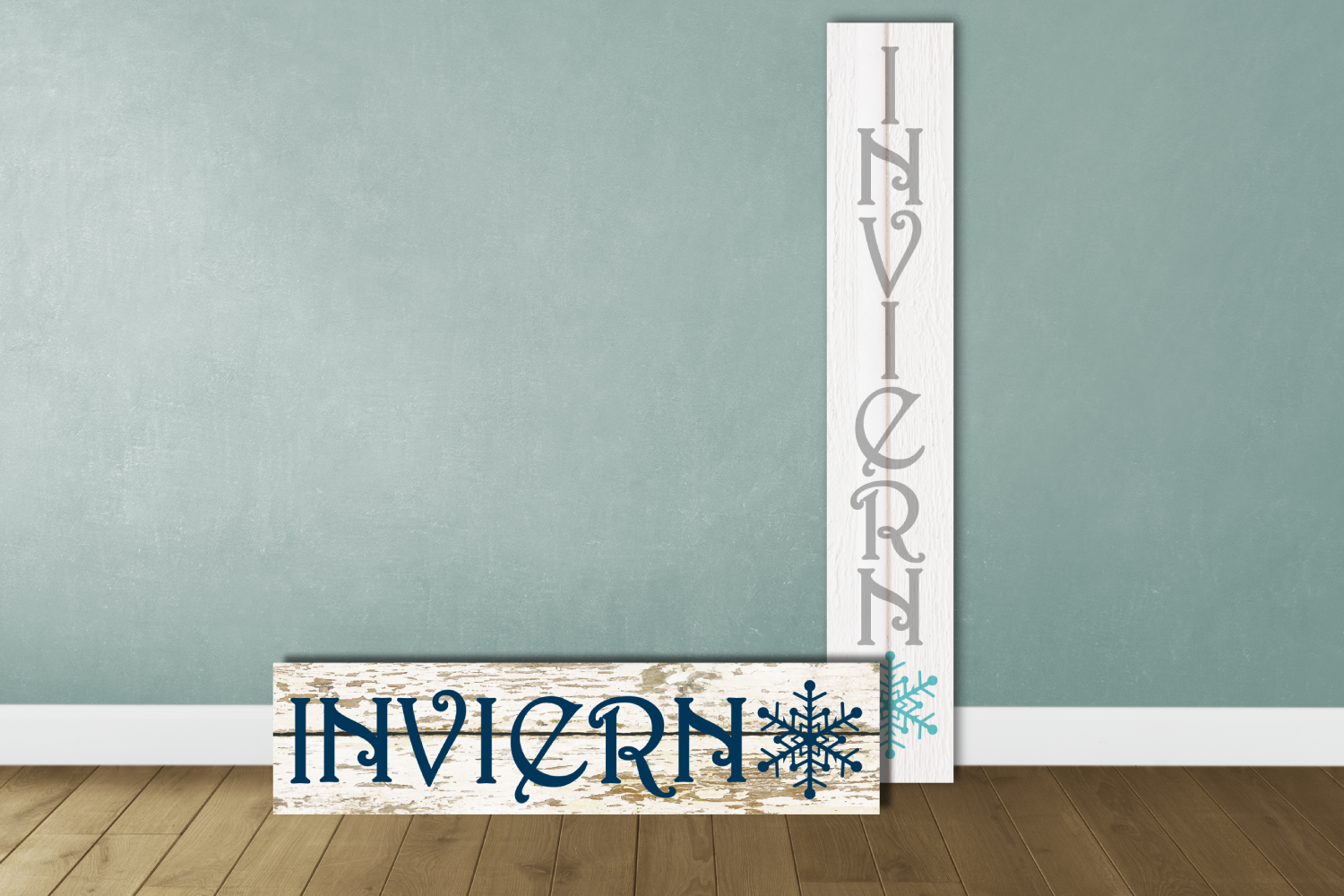 Invierno Winter Porch Sign SVG File Cutting Template – Designed by Geeks
