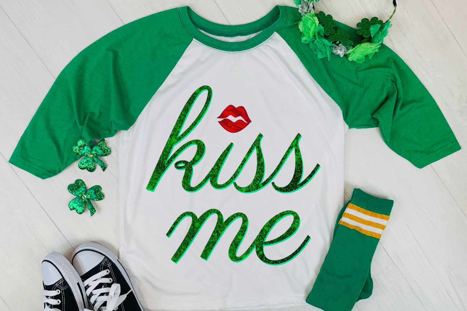 St. Patrick's Day Kiss Me Printable Sublimation PNG File – Designed by ...