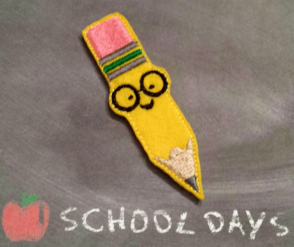 Pencil Nerd Feltie Applique Embroidery Design – Designed by Geeks