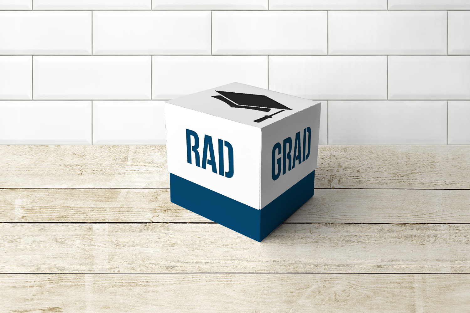 Graduation Cap Rad Grad Cube Box With Lid SVG File Cutting Template ...