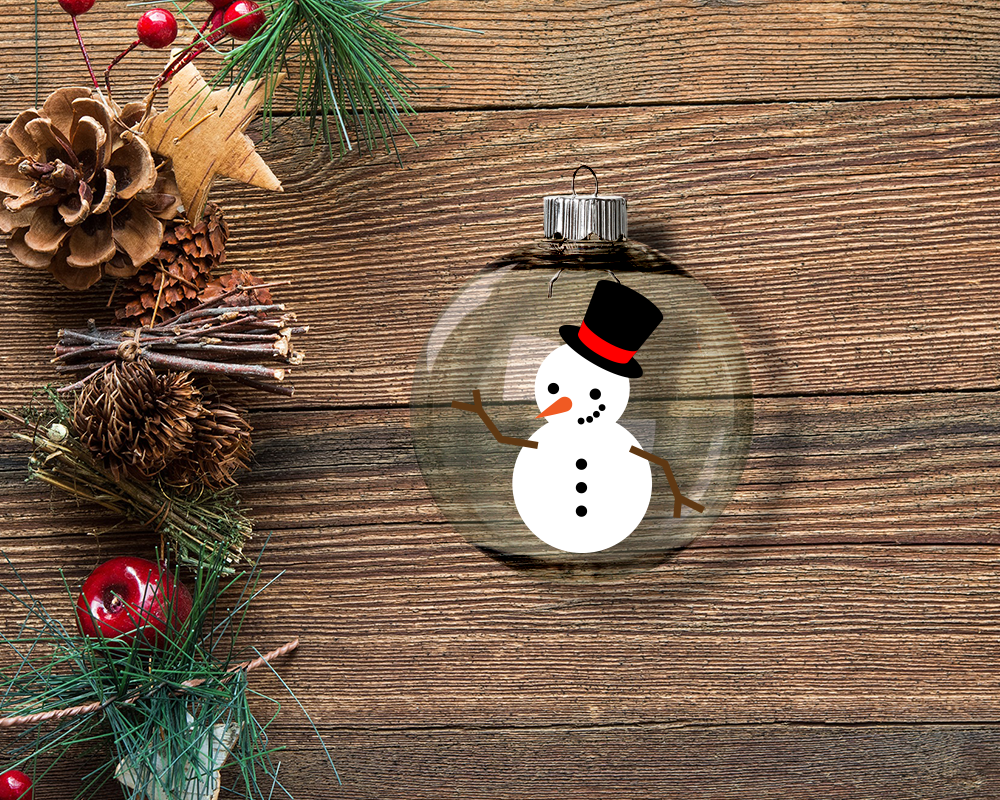 Snowman with Hat SVG File Template – Designed by Geeks