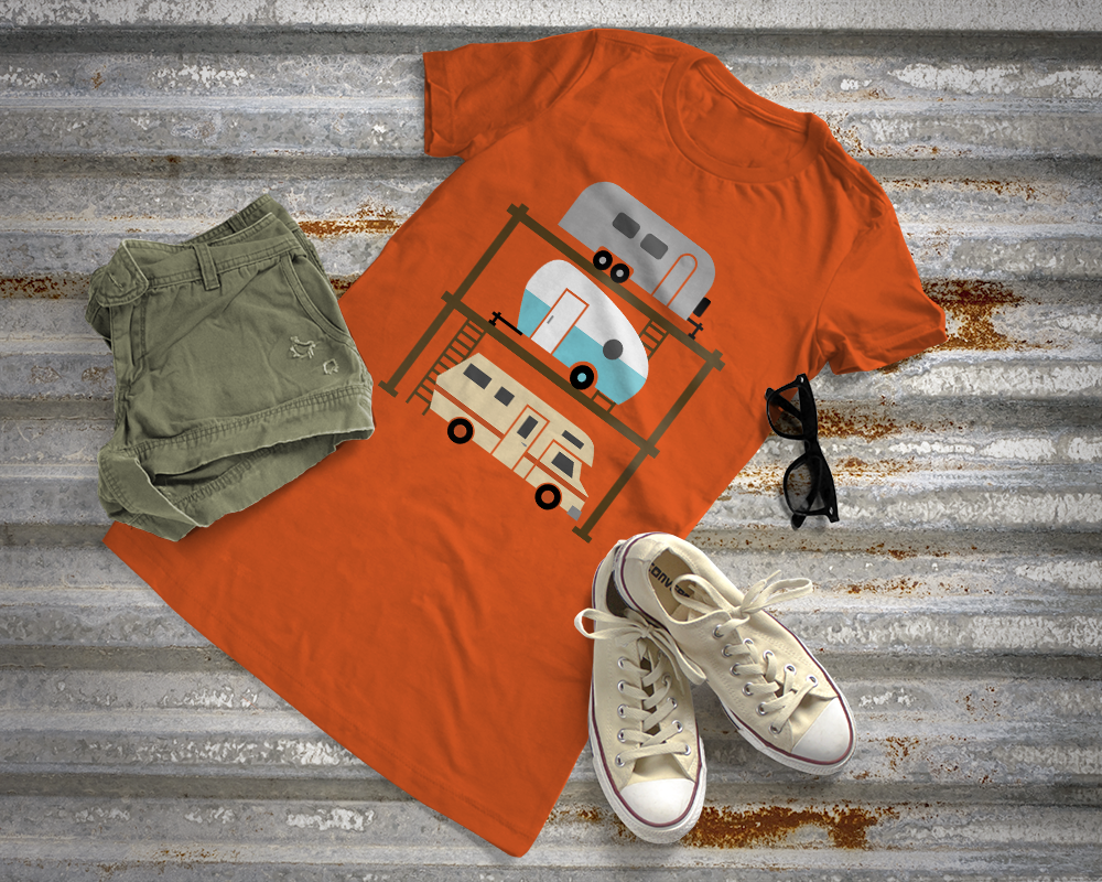 Stack of Vintage RVs SVG Cutting File Template Set – Designed by Geeks