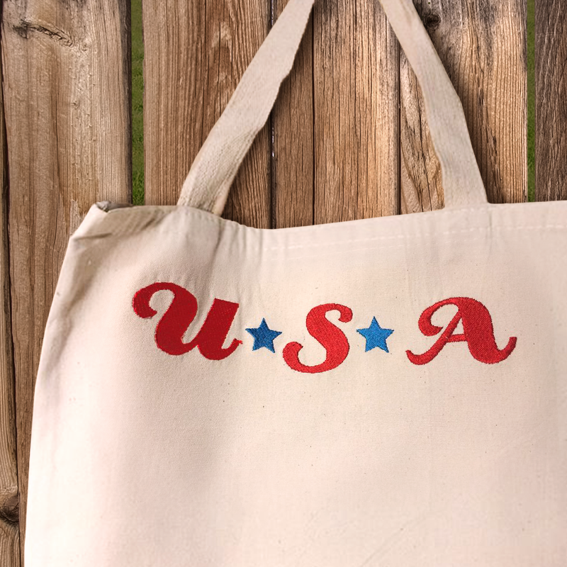 USA with Stars Embroidery Design – Designed by Geeks