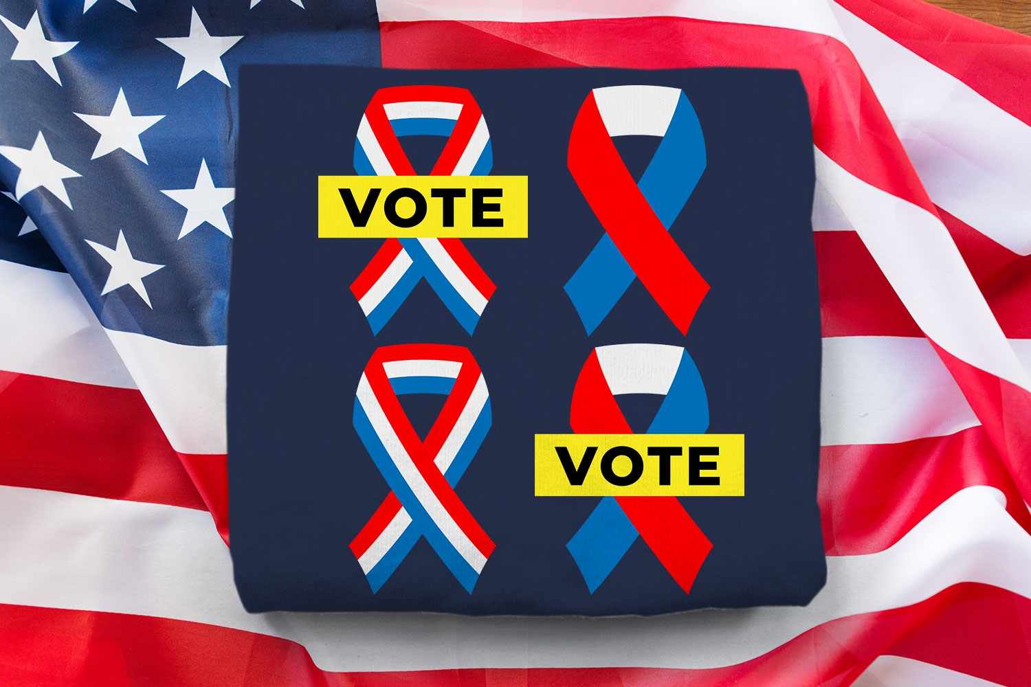 Vote Ribbon SVG File Set – Designed by Geeks