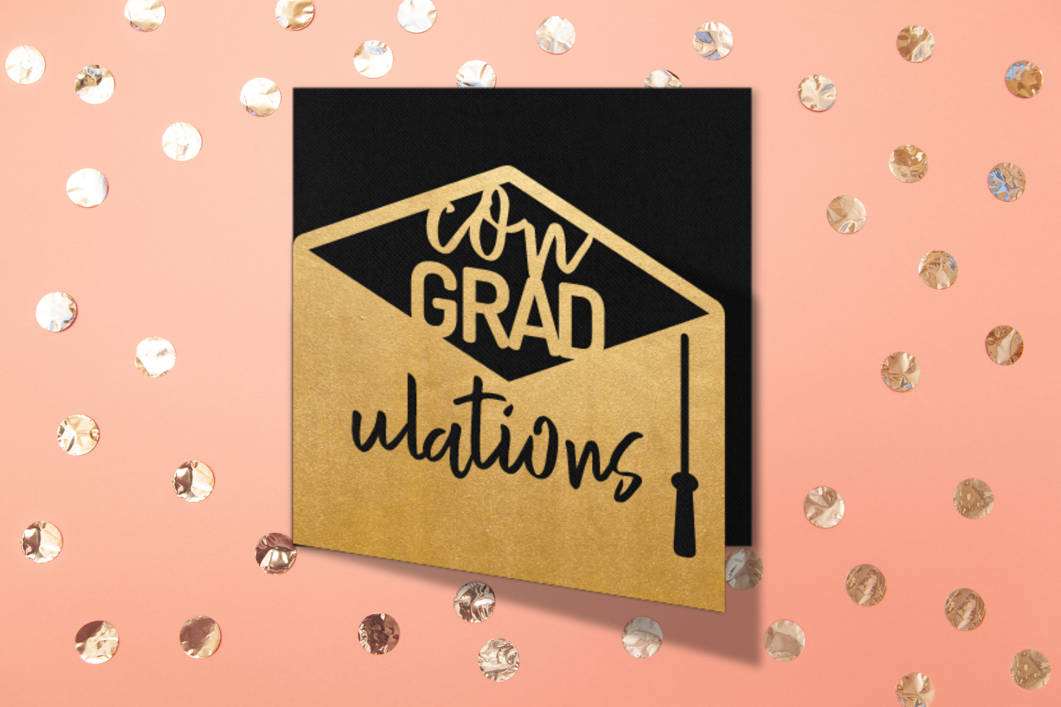 Con-GRAD-ulations Layered Papercut Graduation Card SVG Cutting Templat ...