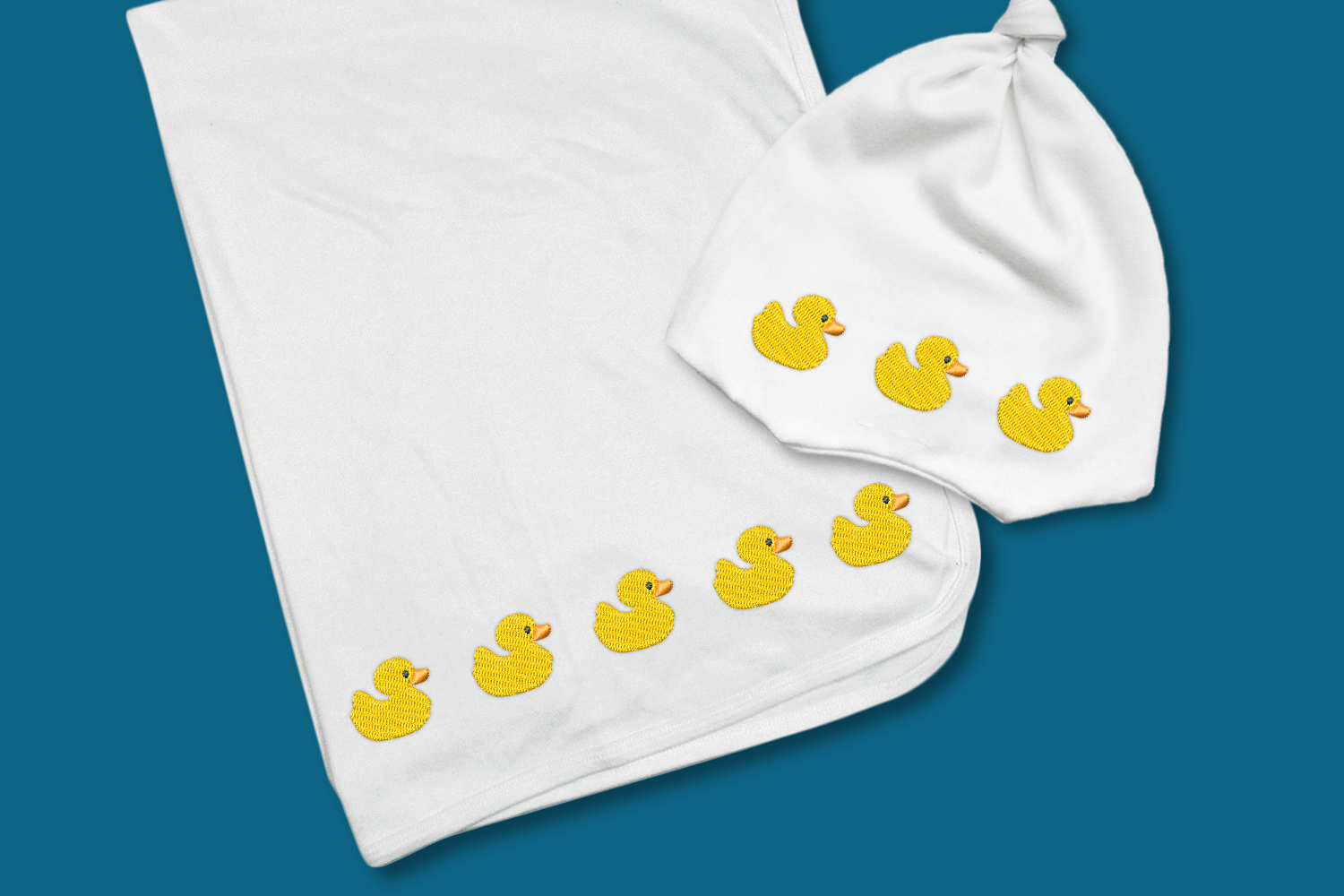 Row of Rubber Ducks Embroidery Design – Designed by Geeks