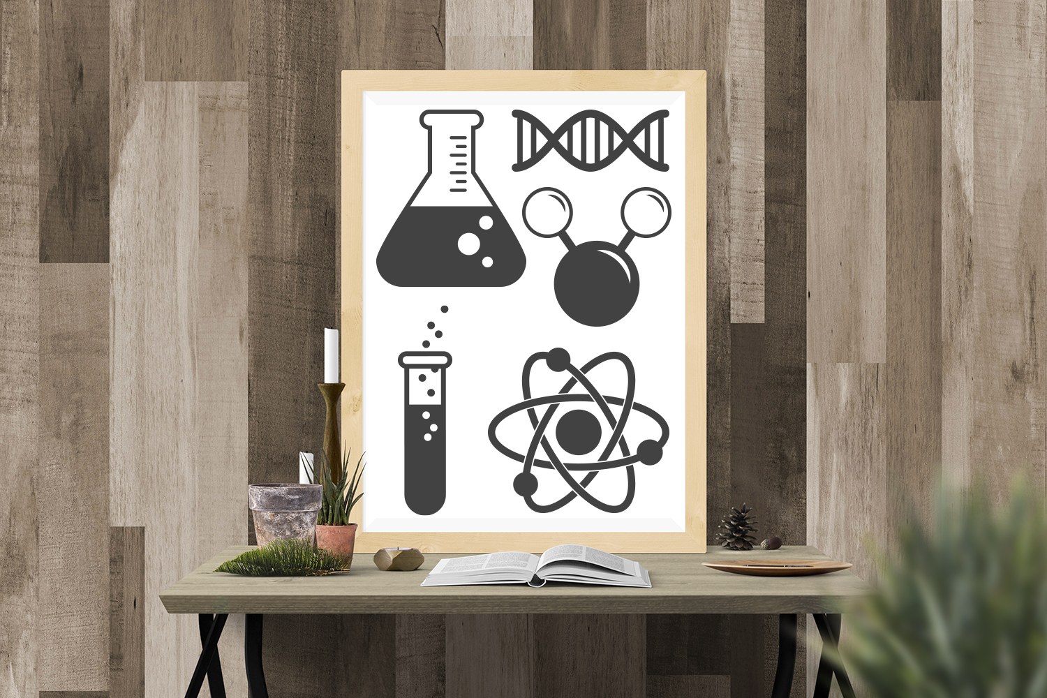 Science Symbols SVG File Cutting Template Set – Designed by Geeks