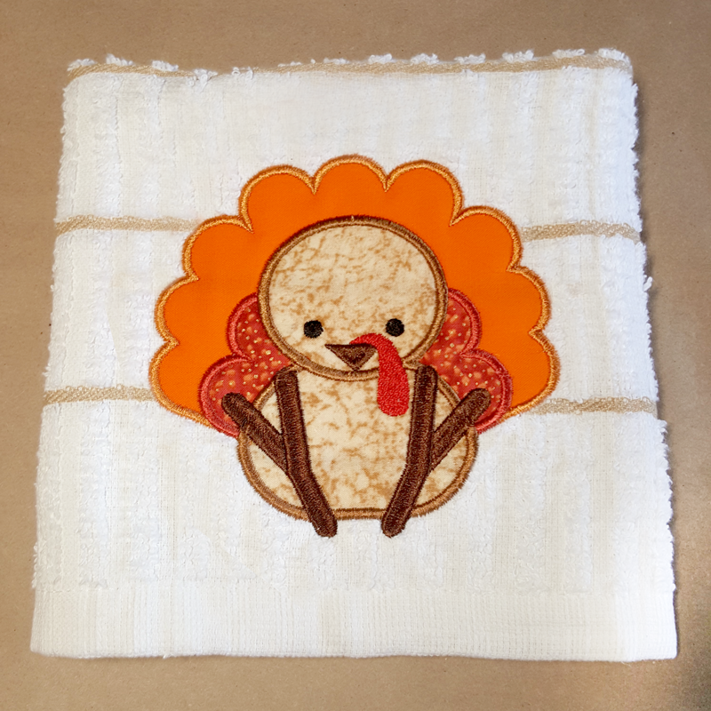 Thanksgiving Turkey Applique Embroidery Design – Designed by Geeks